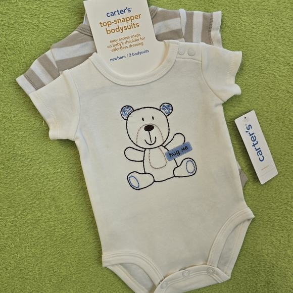 Carter's | One Pieces | Nwt Newborn Baby Boy Bodysuit 2pk Teddy Bear ...